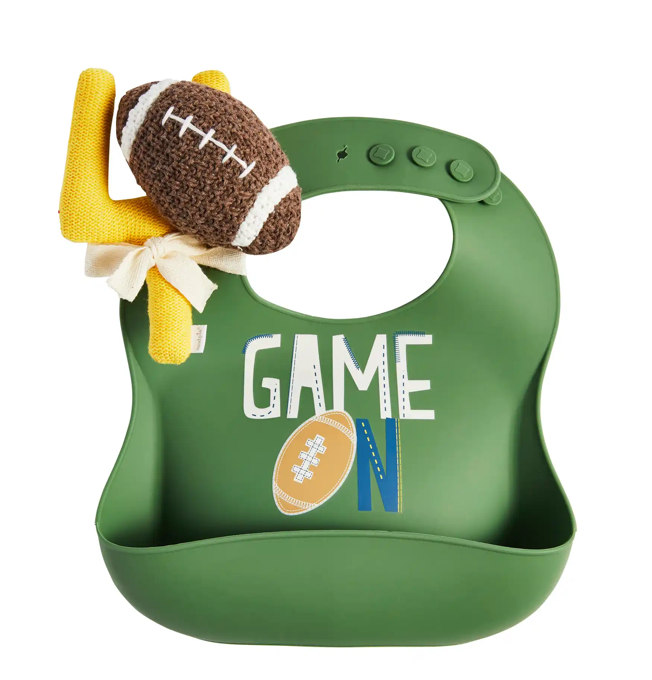 Football Bib and Rattle Set – Cheeky Baby Boutique Rome